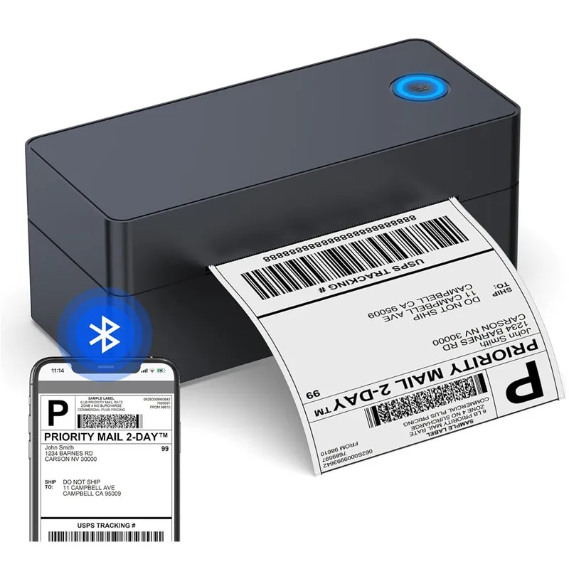 Express package waybill wireless shipping label printer 4x6 Bluetooth ...