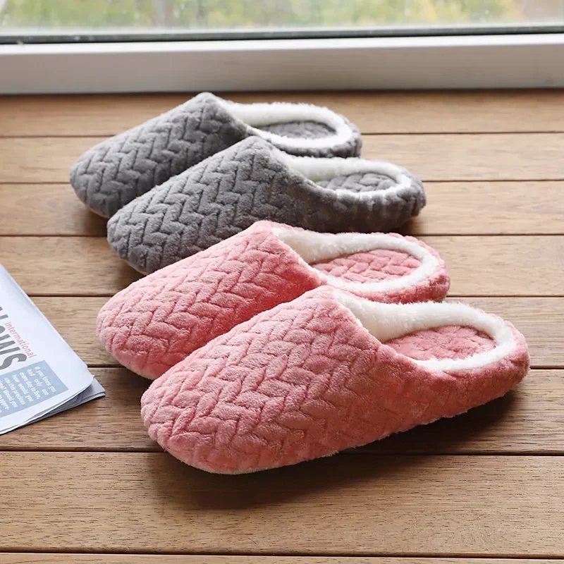Soft Home Cotton Slippers Women Slippers Winter Indoor Light Comfort ...