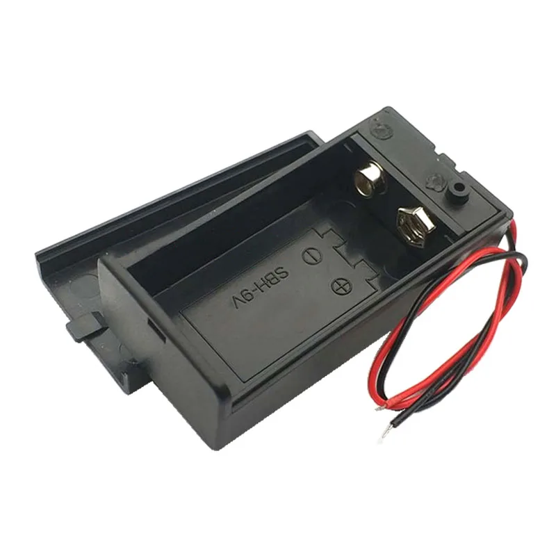 9V-power-battery-box-6f22-battery-base-9V-with-switch-and-cover-square ...