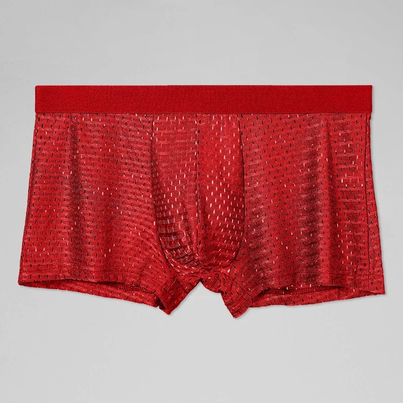Men's underwear, ice silk mesh, breathable four-corner pants ...
