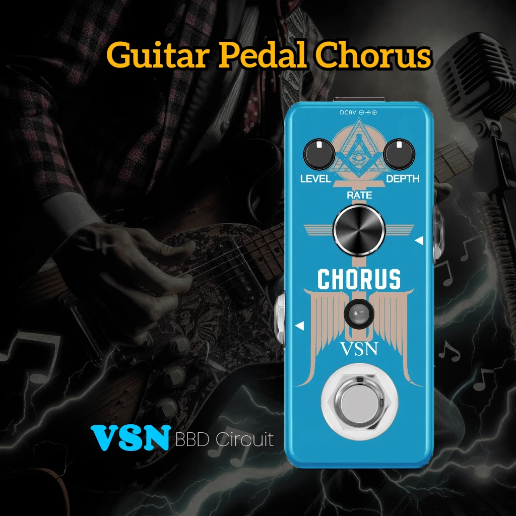 VSN-Chorus-304-Guitar-Analog-Effect-Pedal-Chorus-Level-Depth-Knob-BBD ...