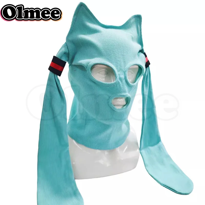 [Olmee] In Stock Twintail Bandit Miku Mask Balaclava Cosplay Costume ...