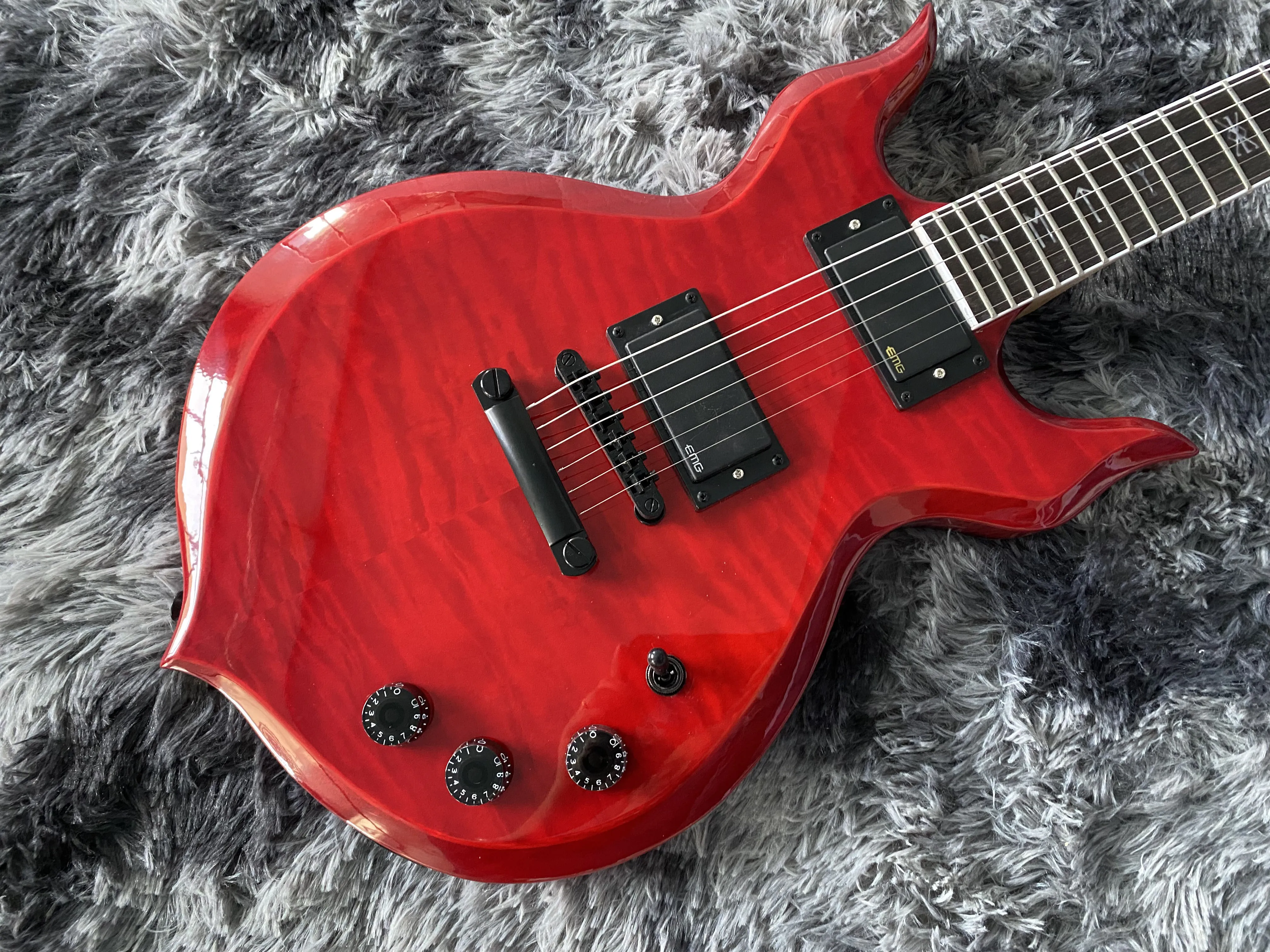 Chinese-Electric-Guitar-M-Audio-Two-Sides-Flame-Maple-Top-Black ...