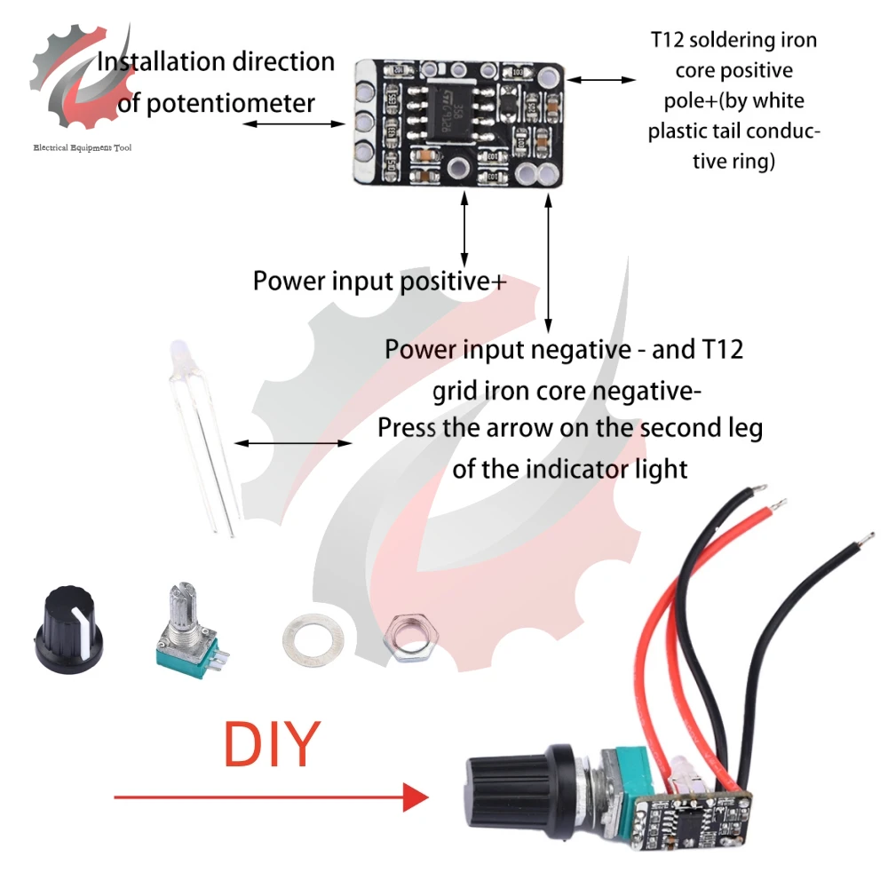 DC18-24V 1.5-3A DIY T12 Spot Welding Station Control Board Mini ...
