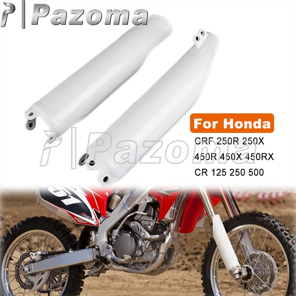 Plastic-Fork-Guard-Supermoto-Enduro-White-Front-Fork-Tube-Frame-Cover ...