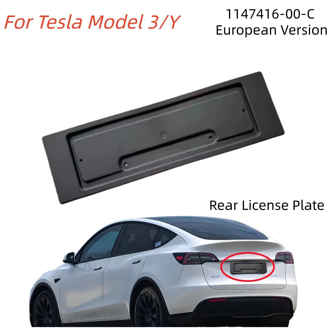 For Tesla Model 3/Y European Version Car Rear License Plate Bracket ...