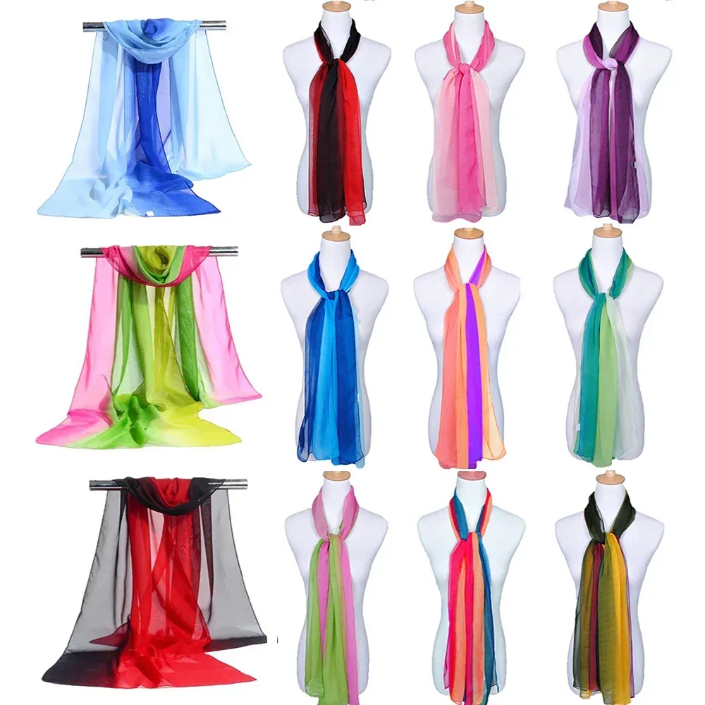 Chiffon-Silk-Scarf-for-Women-Gradient-Striped-Scarves-Sun-Protection ...