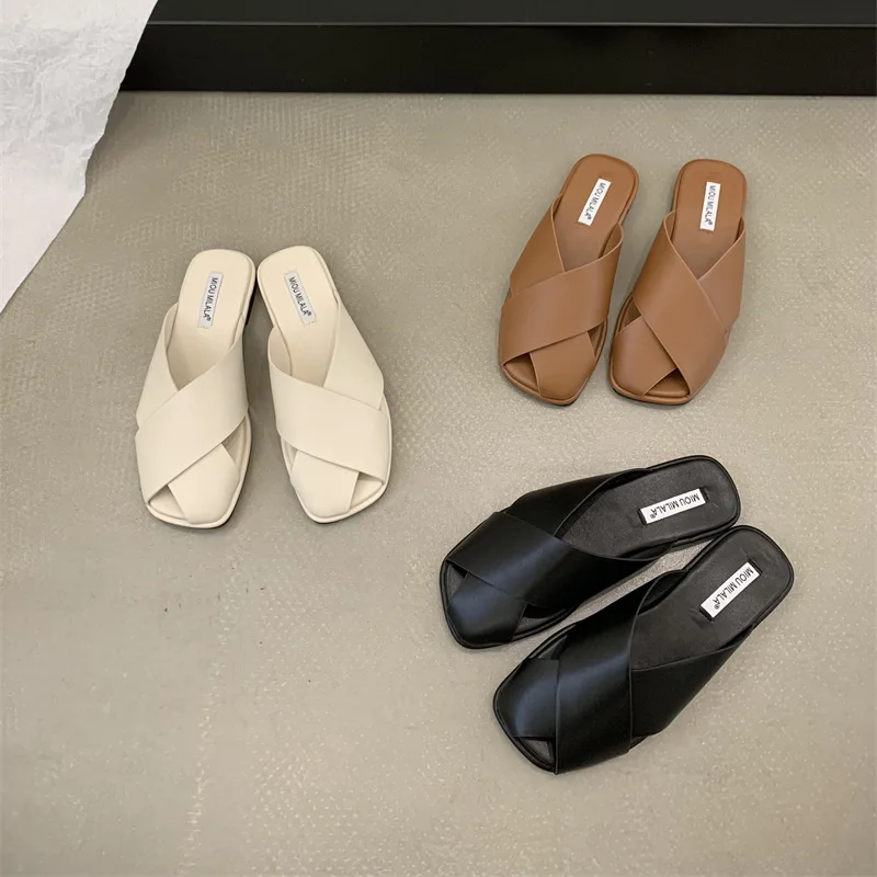 Female-Shoes-Big-Size-Mules-For-Women-2024-Slippers-Heels-Rubber-Flip ...