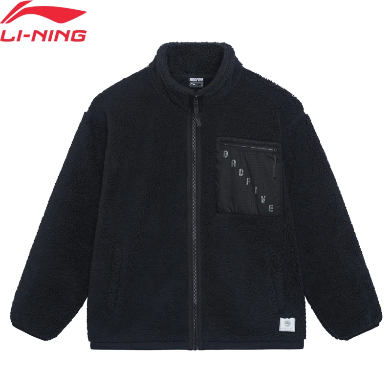 Li-Ning-Men-BADFIVE-Basketball-Polar-Fleece-Jacket-100-Polyester-Loose ...