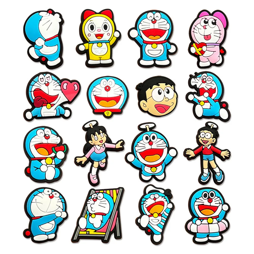 1-16pcs-Cartoon-Doraemon-Croc-Charms-Accessories-Jibz-Anime-Croc-Jeans ...