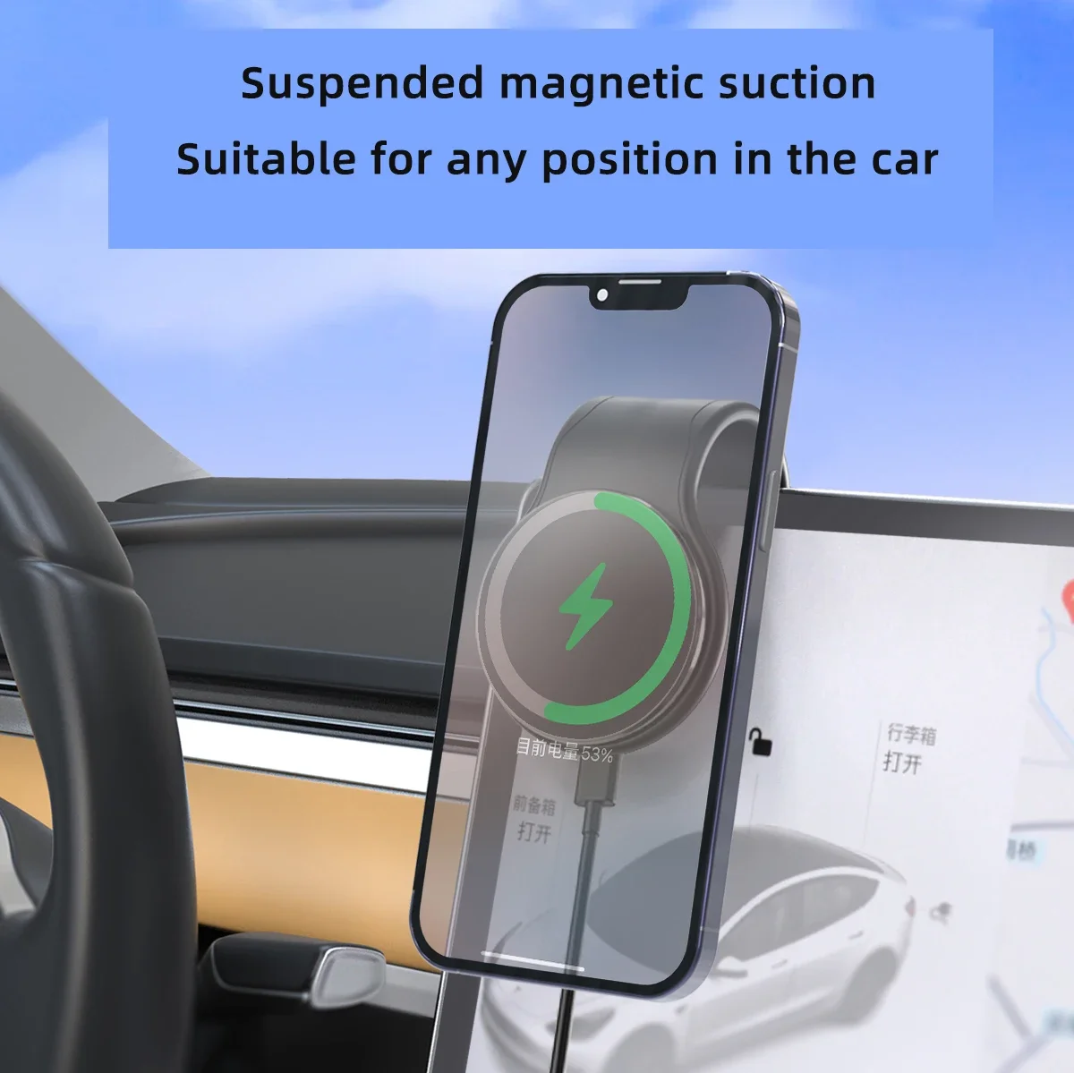 Baseus-15W-Magnetic-Wireless-Charger-Charging-Pad-Car-Mount-for-Center ...