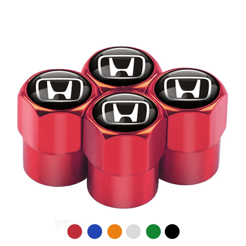 4pcs Car Metal Badge Wheel Tire Valve Caps Stem Cover For Honda Prelude ...