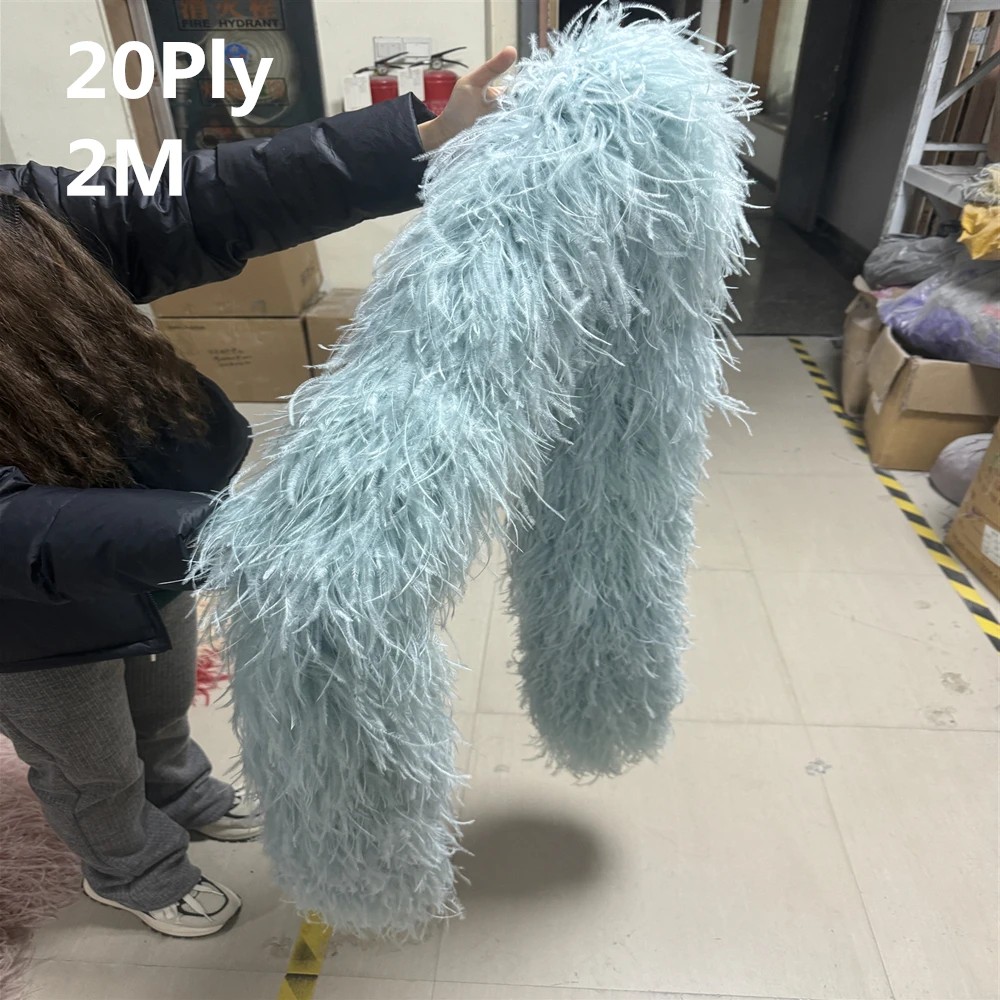1-to-20Ply-Fluffy-Ostrich-feather-boa-Shawl-2Meters-Natural-Ostrich ...