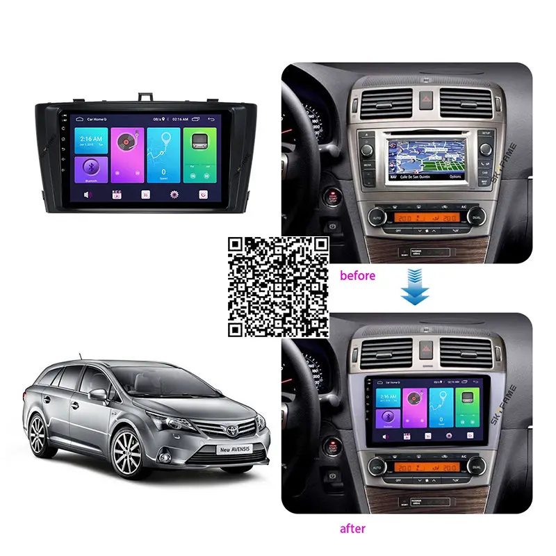 For Toyota Avensis T27 2009 2015 Car Radio Stereo Android Multimedia System GPS Navigation DVD ...