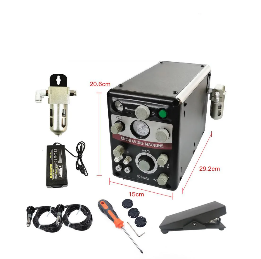 Jewelry Pneumatic Engraving Machine Precision Engraver Carving Graver ...