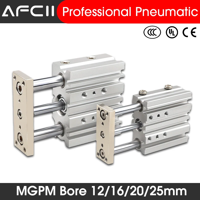 MGPM SMC Type Pneumatic Compact Guide Cylinder MGPM12 MGPM16 MGPM20 MGPM25 Stroke 10/20/30/40/50 ...