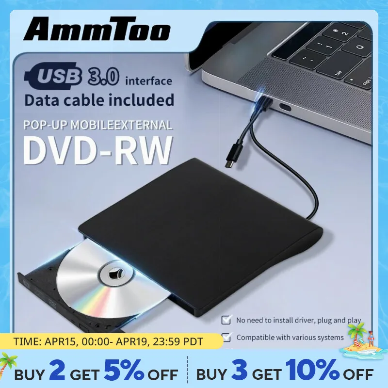 External-DVD-Drive-High-Speed-USB3-0-CD-Portable-CD-DVD-RW-Optical ...
