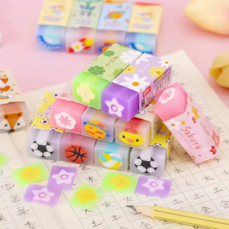 Cute Kawaii Creative Sport Ball Eraser Rubber Stationery gift School ...