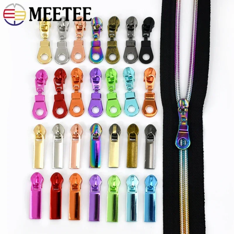 10-50Pcs-Meetee-5-Zipper-Slider-for-Nylon-Zip-Tapes-Bag-Cloth-Zippers ...