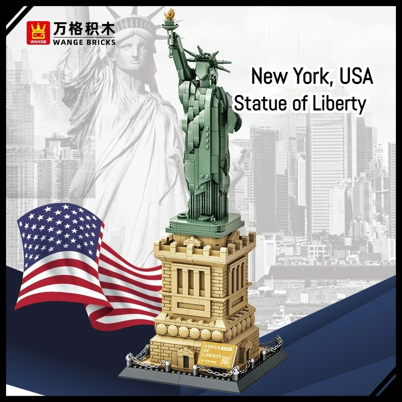 Wange Statue of Liberty Building Blocks Model Set Small Particle ...