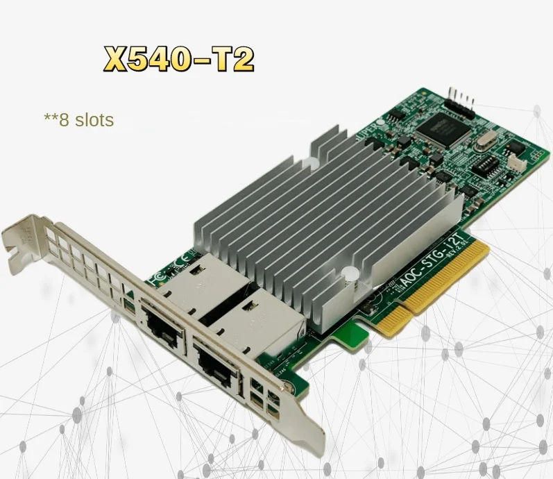 Intel X540 T2 PCI E Dual Port 10 Gigabit Ethernet Card NAS 82576 AOC ...