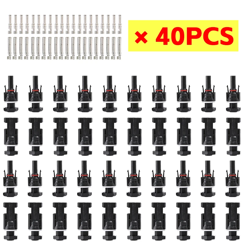 10/20/40/100PCS Solar PV Connectors for Solar Panel Mount and Inverter ...