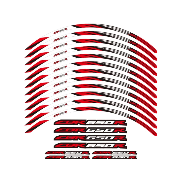 Motorcycle Wheel Stickers Waterproof Rim Decal CBR 650R 2023 for Honda ...