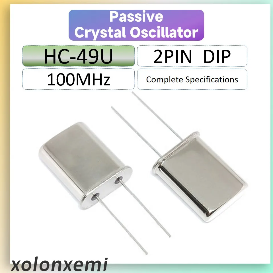 15pcs 100.000MHZ HC-49U 49U 100MHZ 100M Passive Crystal Oscillator DIP ...