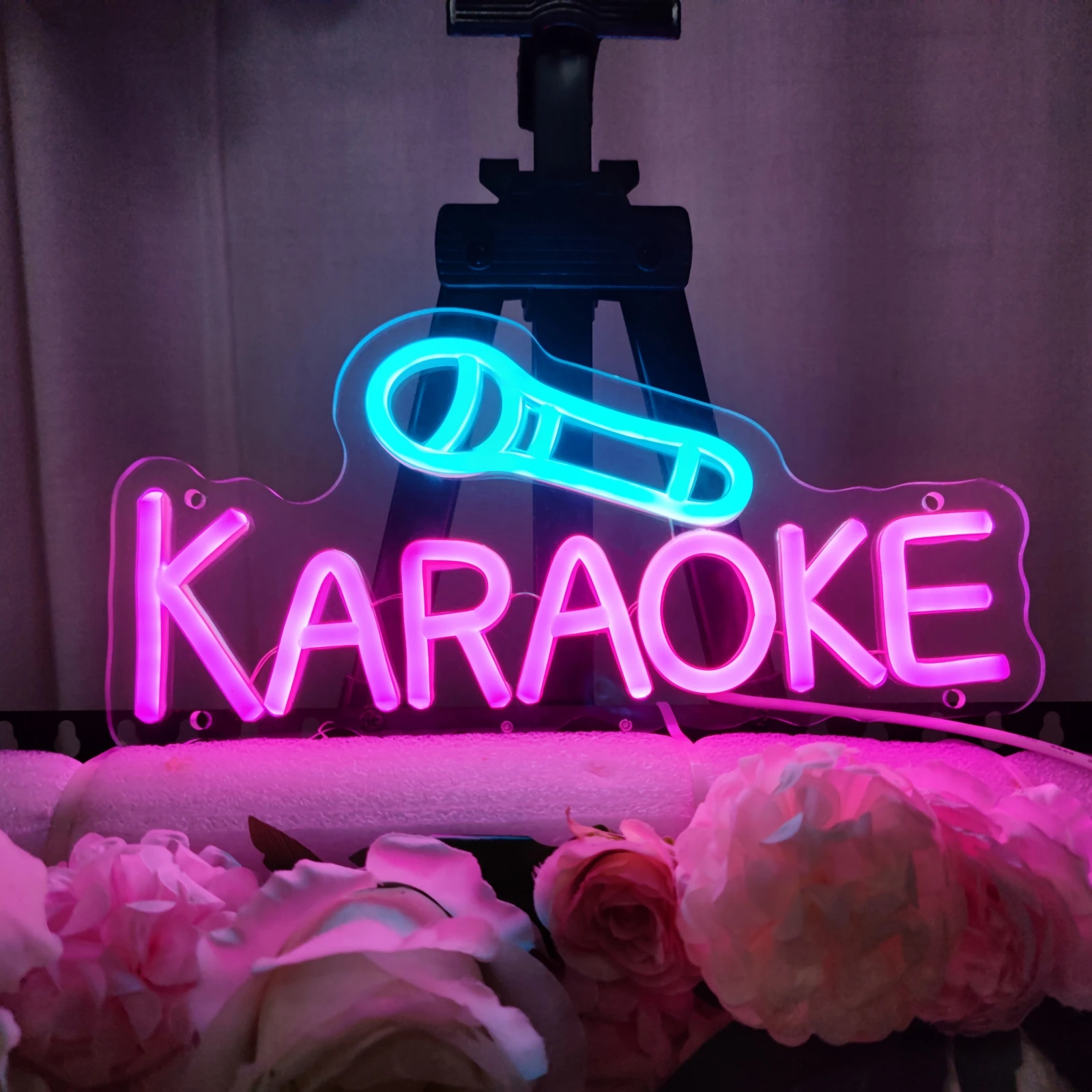 Karaoke LED Neon Light Signs Party Bar Studio Atmosphere Light Glowing ...
