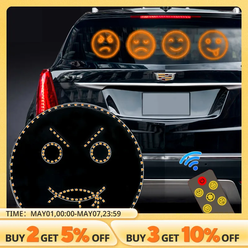 Car-LED-Fun-Expression-Light-Smiley-Face-Lights-With-Remote-Control ...