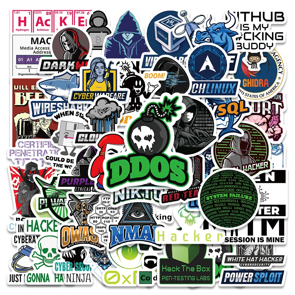 10-50PCS-Hacker-Programming-Network-Cool-Stickers-for-Luggage ...