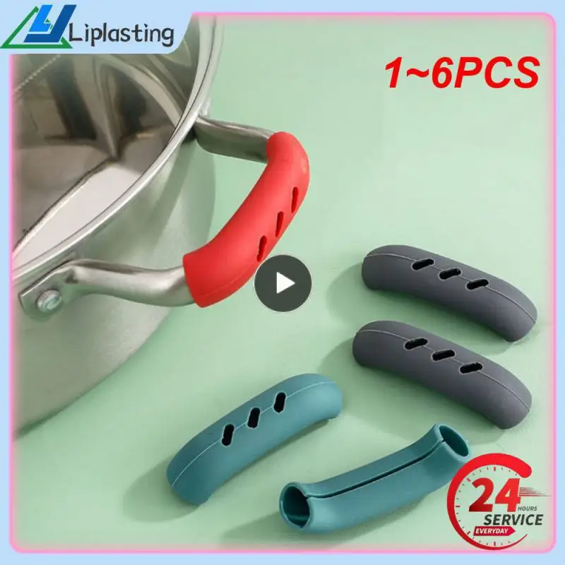 1-6PCS-Silicone-Heat-Resistant-Pot-Handle-CoverPan-Handle-Protective ...