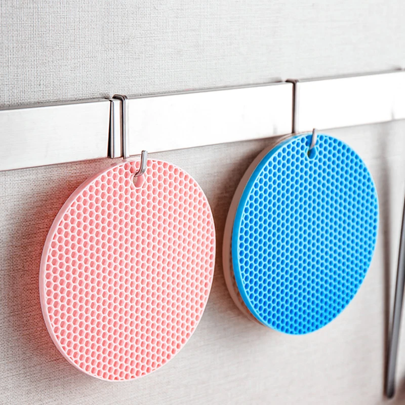 18-14cm-Round-Heat-Resistant-Silicone-Mat-Food-Grade-Placemat-New-Multi ...