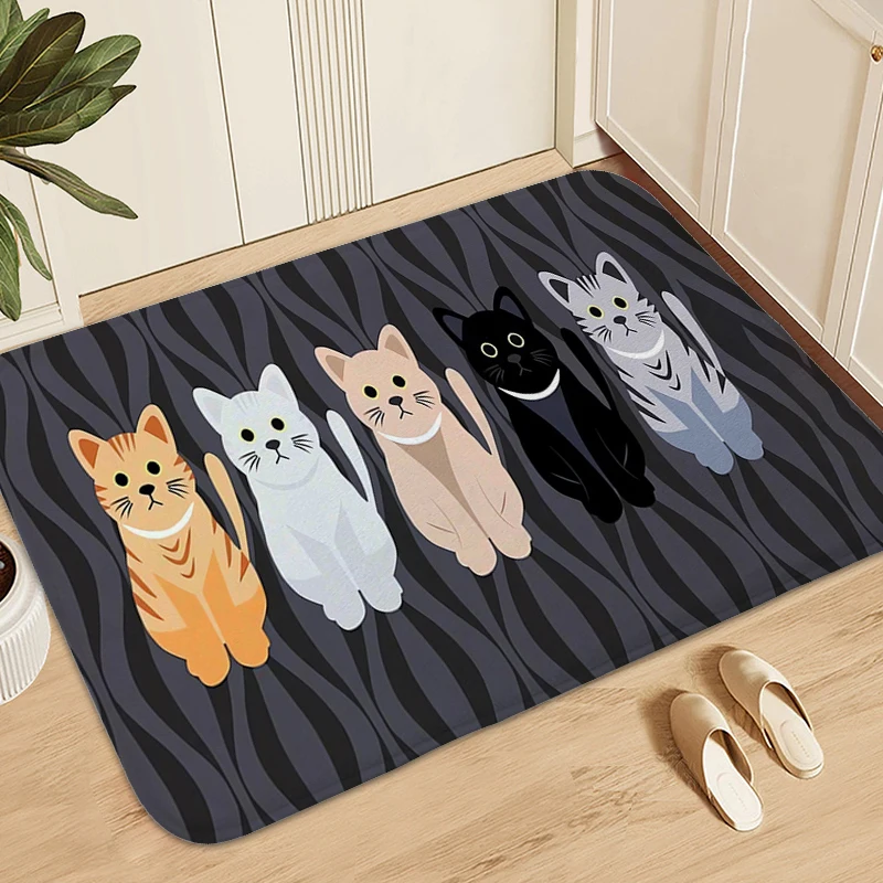 Pet-Cat-Floor-Mats-Front-Door-Cute-Custom-Sleeping-Room-Rugs-Funny ...