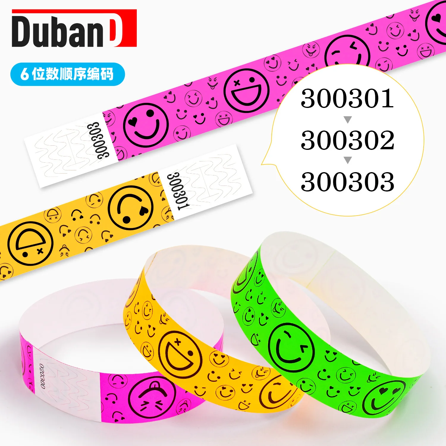 100pcs-Waterproof-Tear-proof-Structural-Smiley-Face-Fluorescent-Color ...
