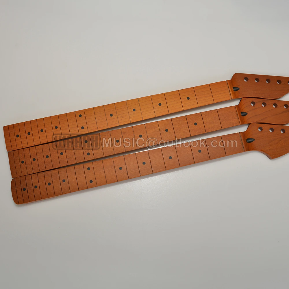 22-Frets-Roasted-Maple-Guitar-Neck-with-Maple-Fretboard-For-ST-Style ...