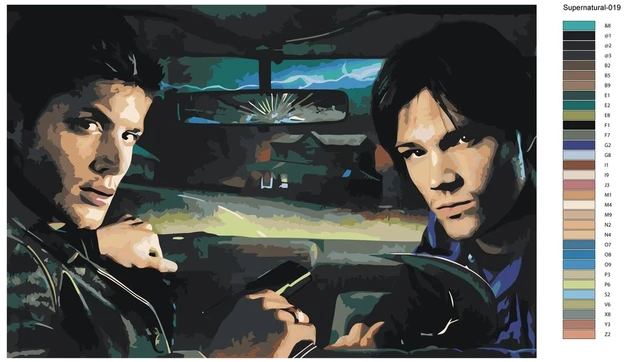 Supernatural Sam And Dean Coloring Pages