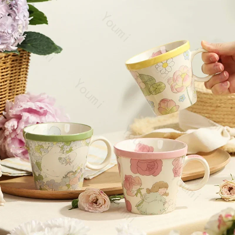 Creative-Exquisite-Flowers-Mugs-Light-Luxury-Restaurants-Afternoon-Tea ...