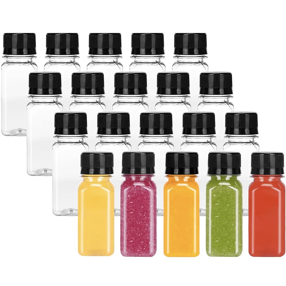 2oz Shot Bottles with Caps,Empty Juice Bottles for Juicing,Reusable ...