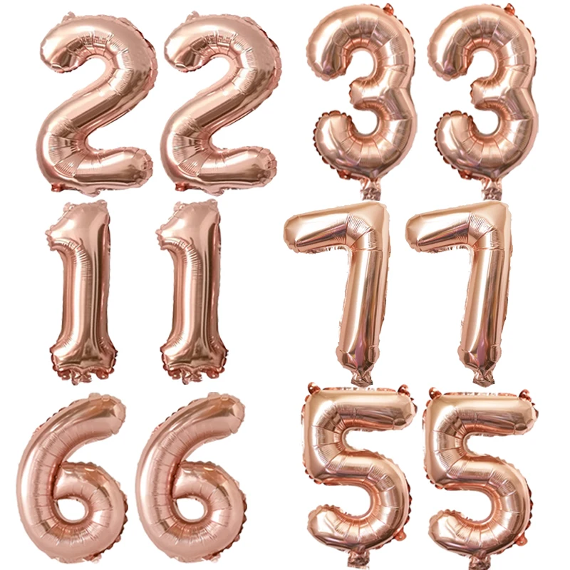 2pcs 16inch/32inch 11 22 33 66 55 foil balloons birthday party ...