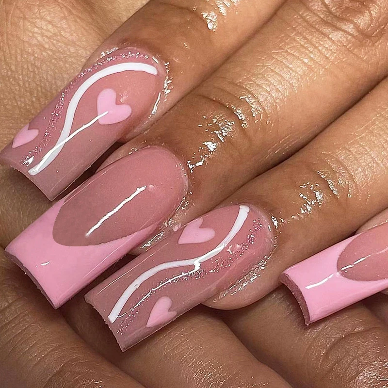 Pink Tip Nails