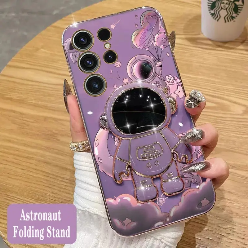 Quicksand-Astronaut-Plating-Phone-Holder-Case-For-Samsung-Galaxy-S23 ...
