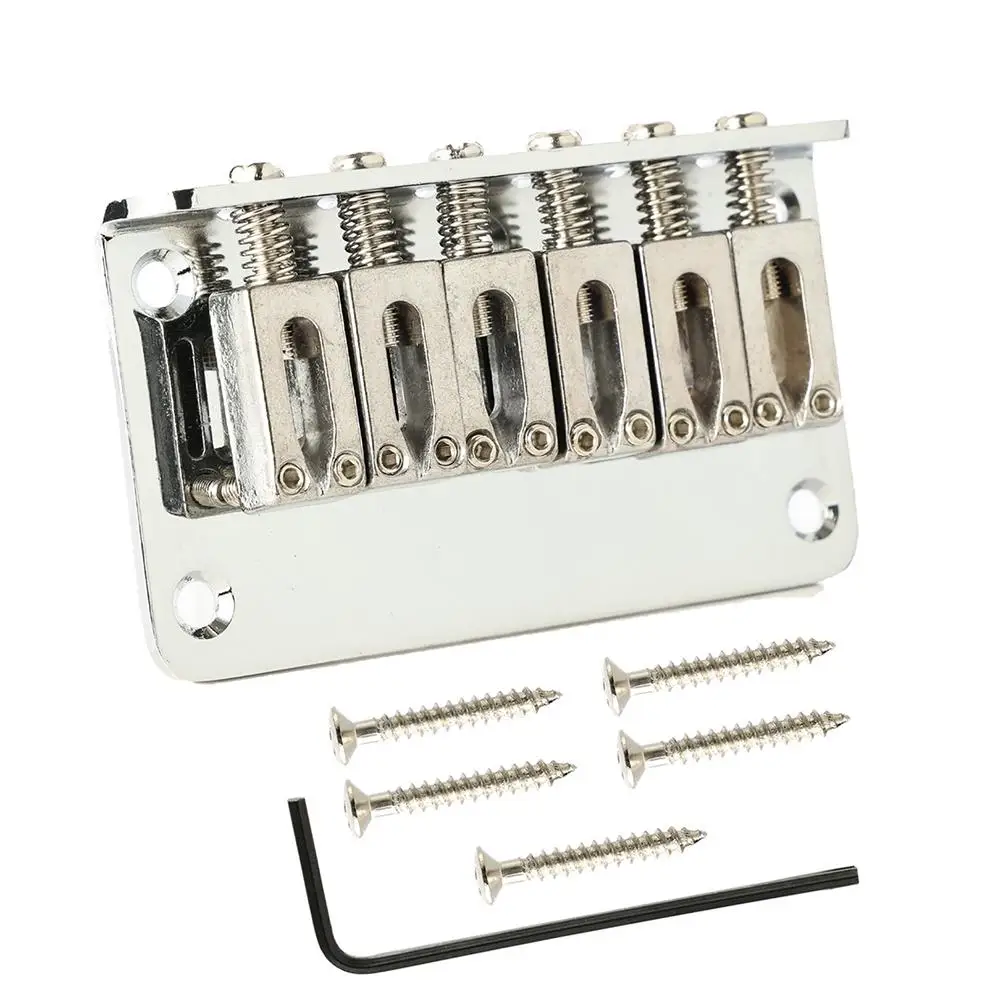 6-String-78mm-Electric-Guitar-Hardtail-Bridge-Saddle-Tail-Pipe-Top-Load ...