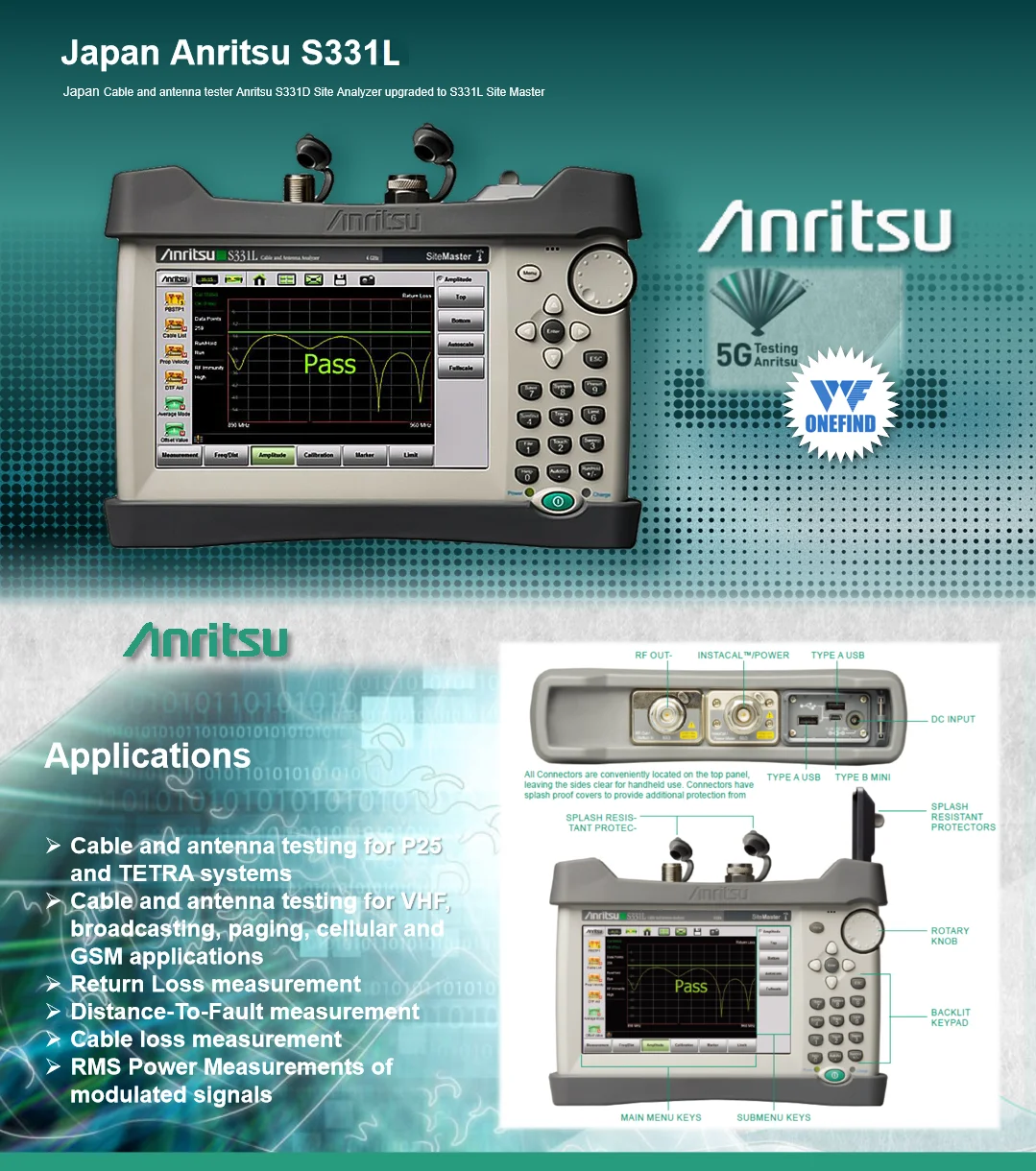 Anritsu VSWR метр до 4 ГГц Anritsu Site Master S331L | AliExpress
