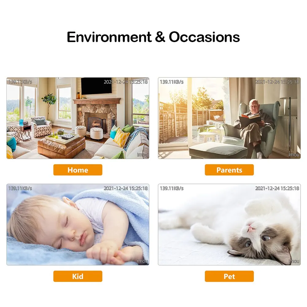 Imou Dákó 2C 1080P Biztonsági Akció Beltéri Kamera Baba Monitor ...
