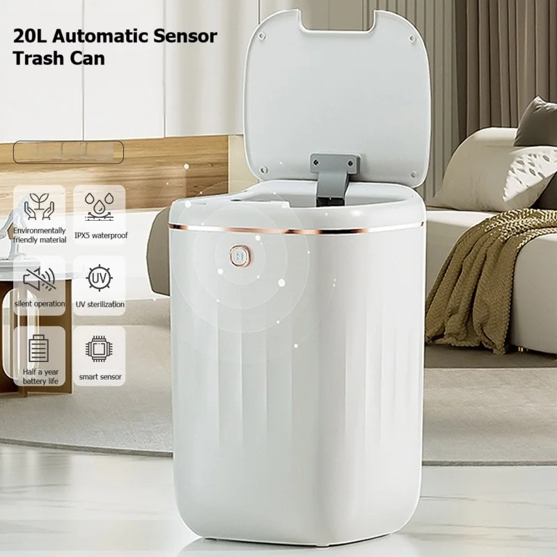 20L-Automatic-Sensor-Trash-Can-With-UV-Light-Rechargeable-Smart-Dustbin ...