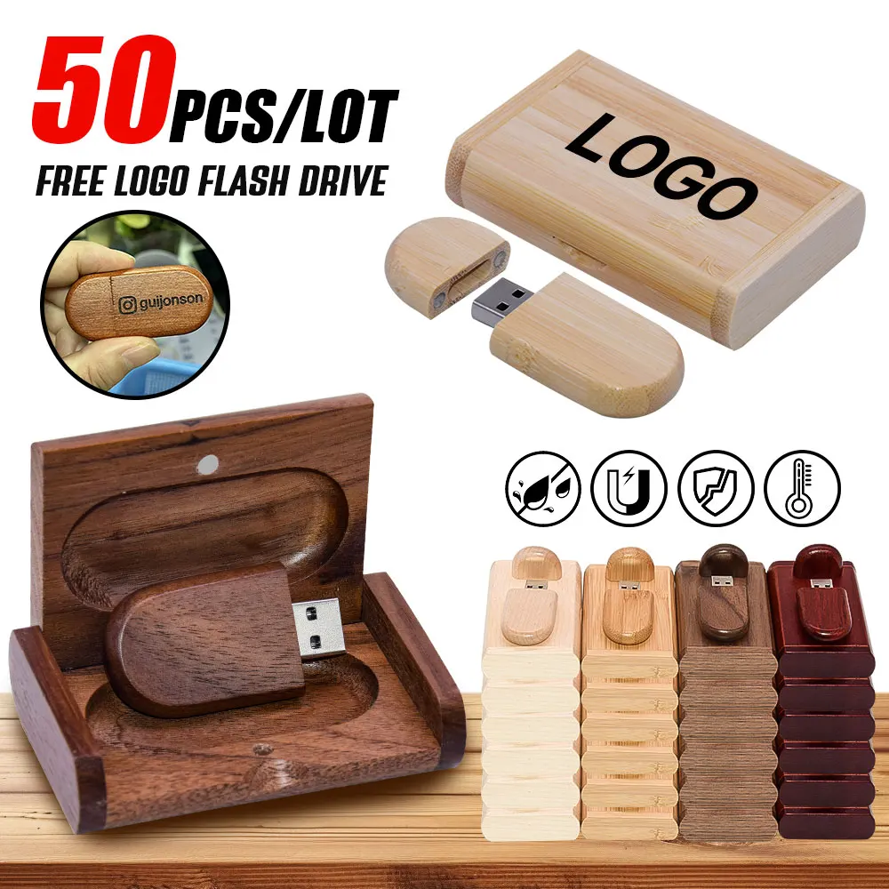 bulk-50PCS-free-custom-logo-wooden-Box-pen-drive-128GB-64GB-16GB-32GB ...