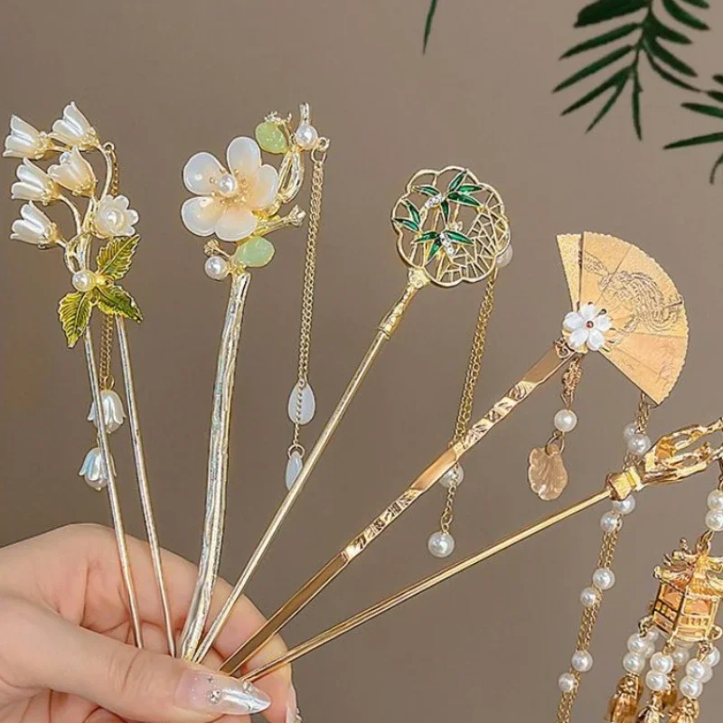 Chinese-Hair-Stick-Pins-for-Women-Butterfly-Flower-Star-Fresh-Handmade ...