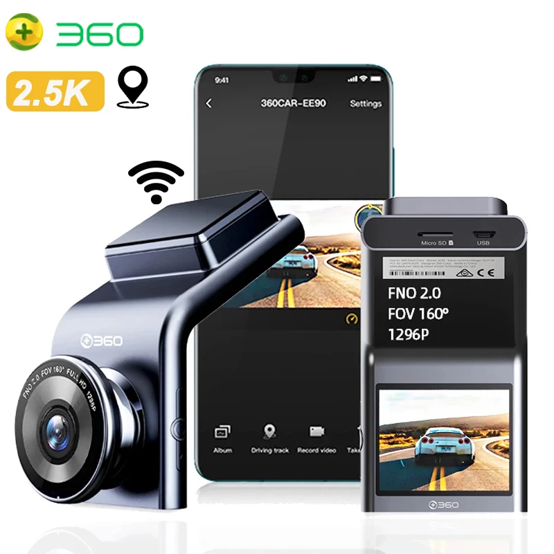 360-Dash-Cam-for-Cars-2-5K-WiFi-Control-Built-in-GPS-2-Inch-Video ...