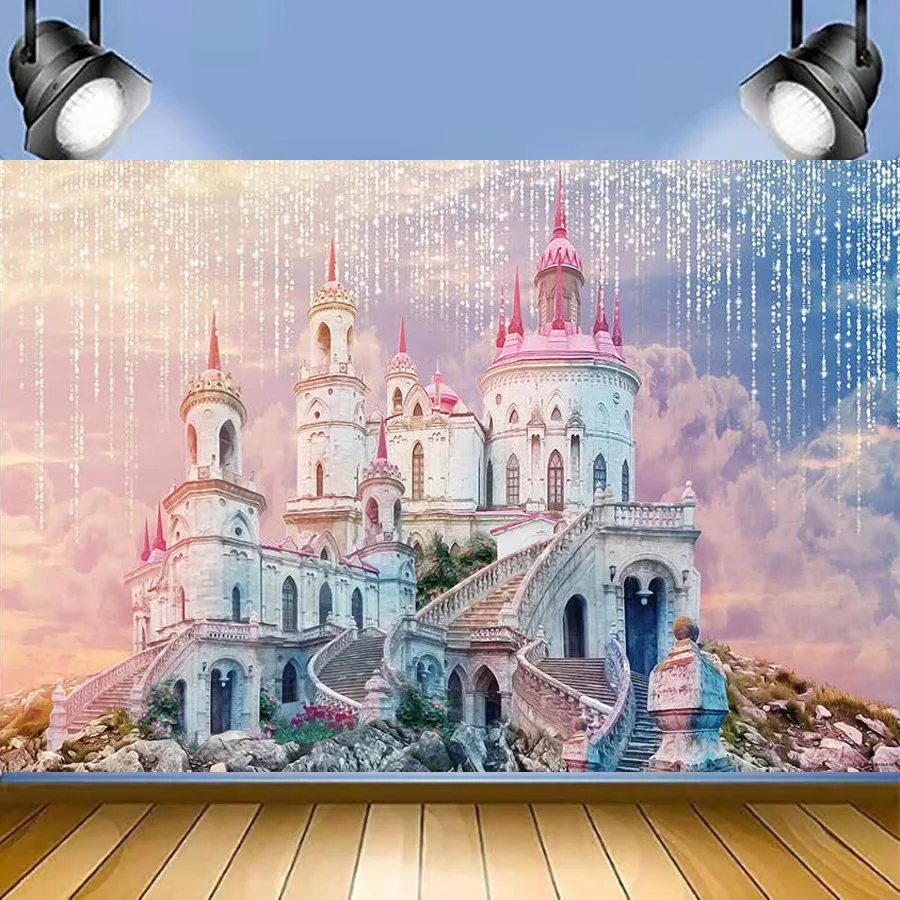 Disney-Dreamy-Castle-Photography-Backdrop-for-Kids-Happy-Birthday-Party ...